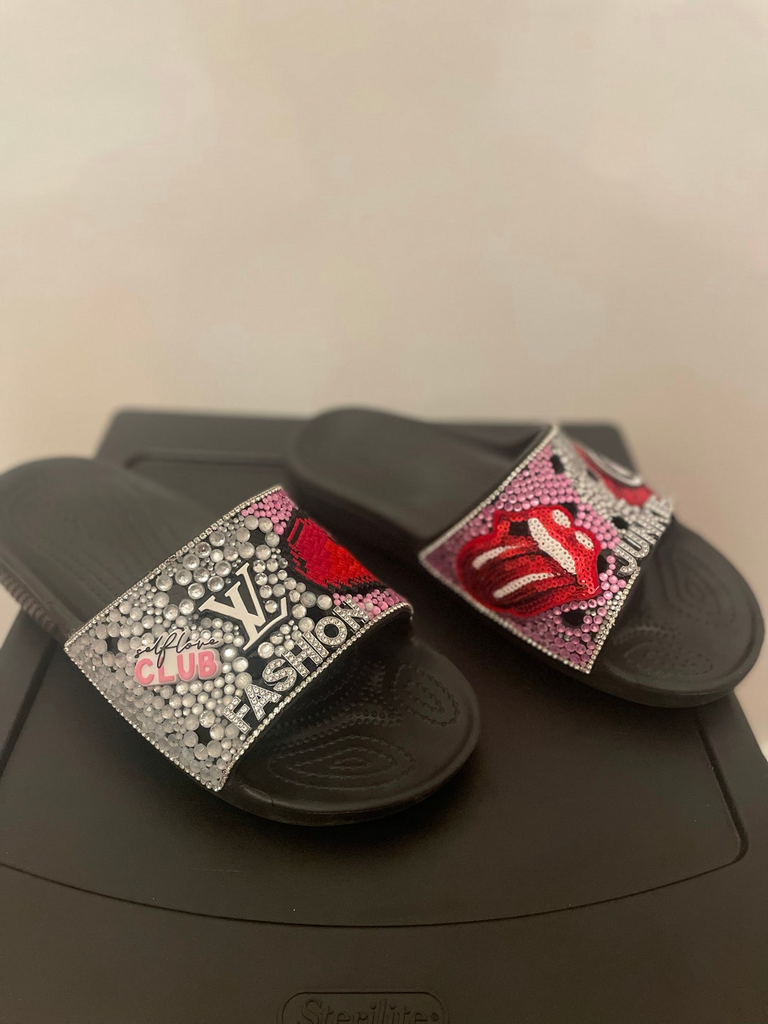 Fashion Junkie Customize Crocs Slides freestyle - Etsy