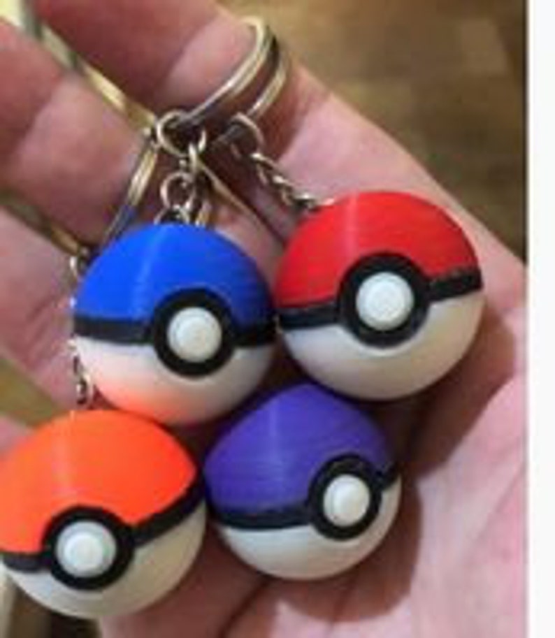Pokeball Keychain - Etsy