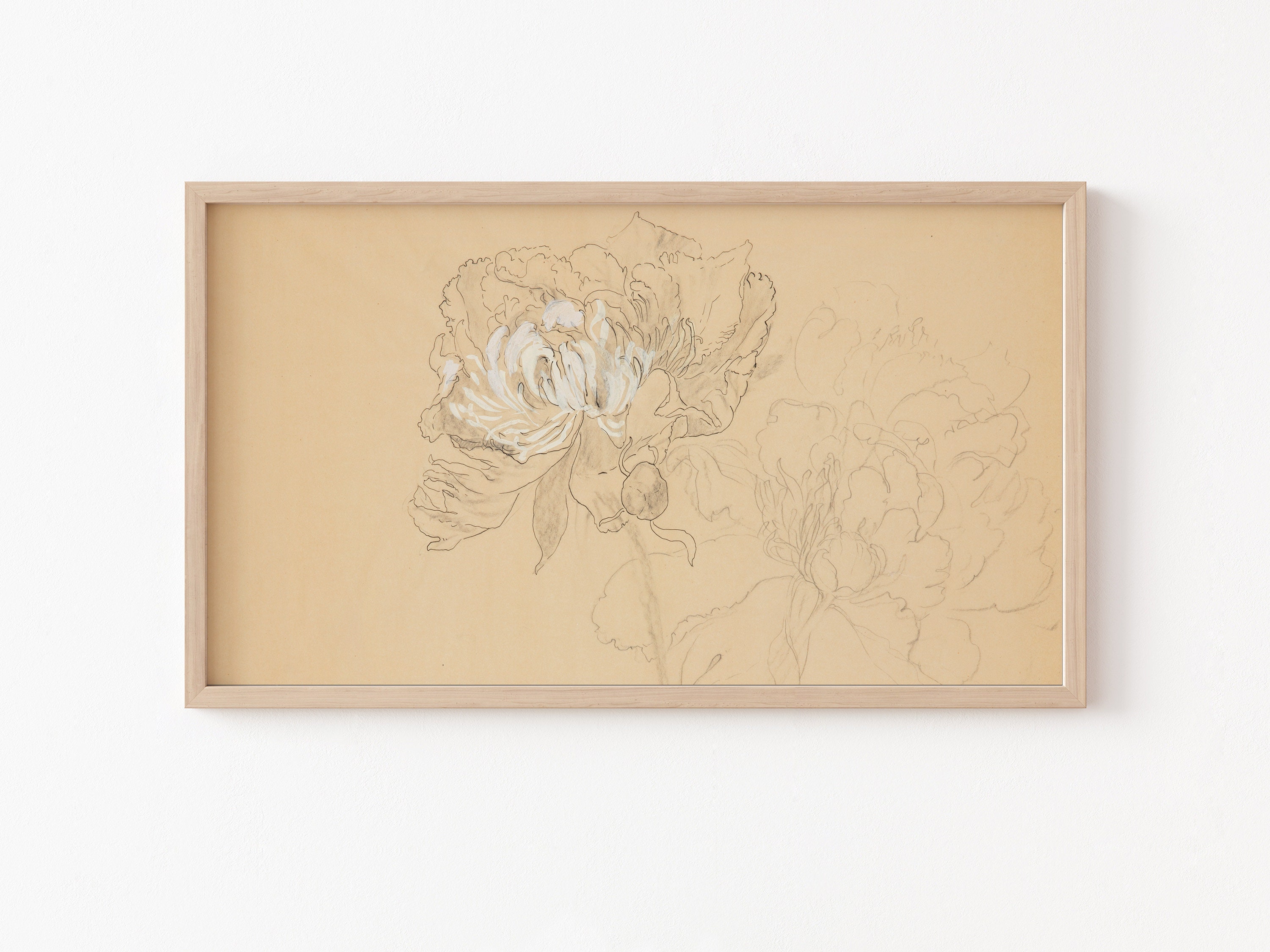 Frame TV Art File Frame TV Art File Vintage Drawing Study - Etsy