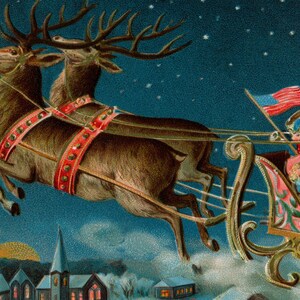 Christmas Frame TV Art File, Frame TV Art File, Vintage Santa, Santa's ...