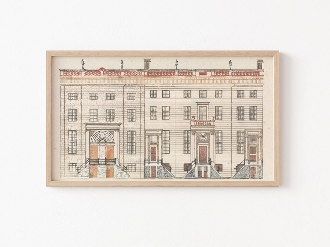 Frame TV Art File, Frame TV Art File, Vintage Drawing, Architecture ...