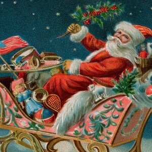 Christmas Frame TV Art File, Frame TV Art File, Vintage Santa, Santa's ...