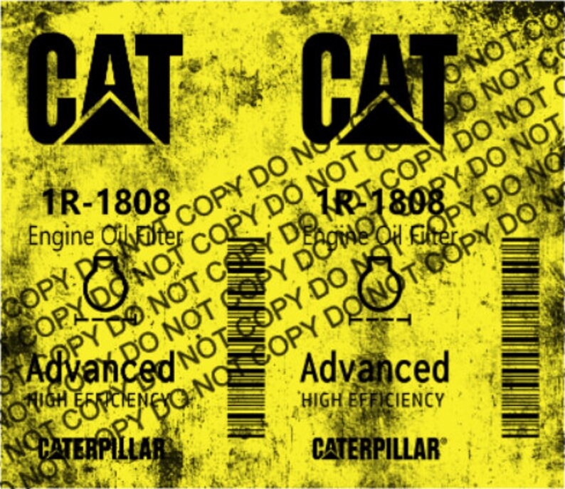 Tumbler Wrap Print File Dirty CAT Oil Filter 20oz Straight and | Etsy