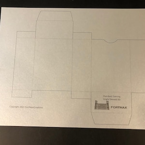 60 Card Magic Deck Box Template (for Standard Sleeved Decks) - Word PDF ...