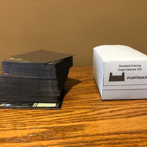 100 Card Commander Magic Deck Box Template for Standard Sleeved Decks ...
