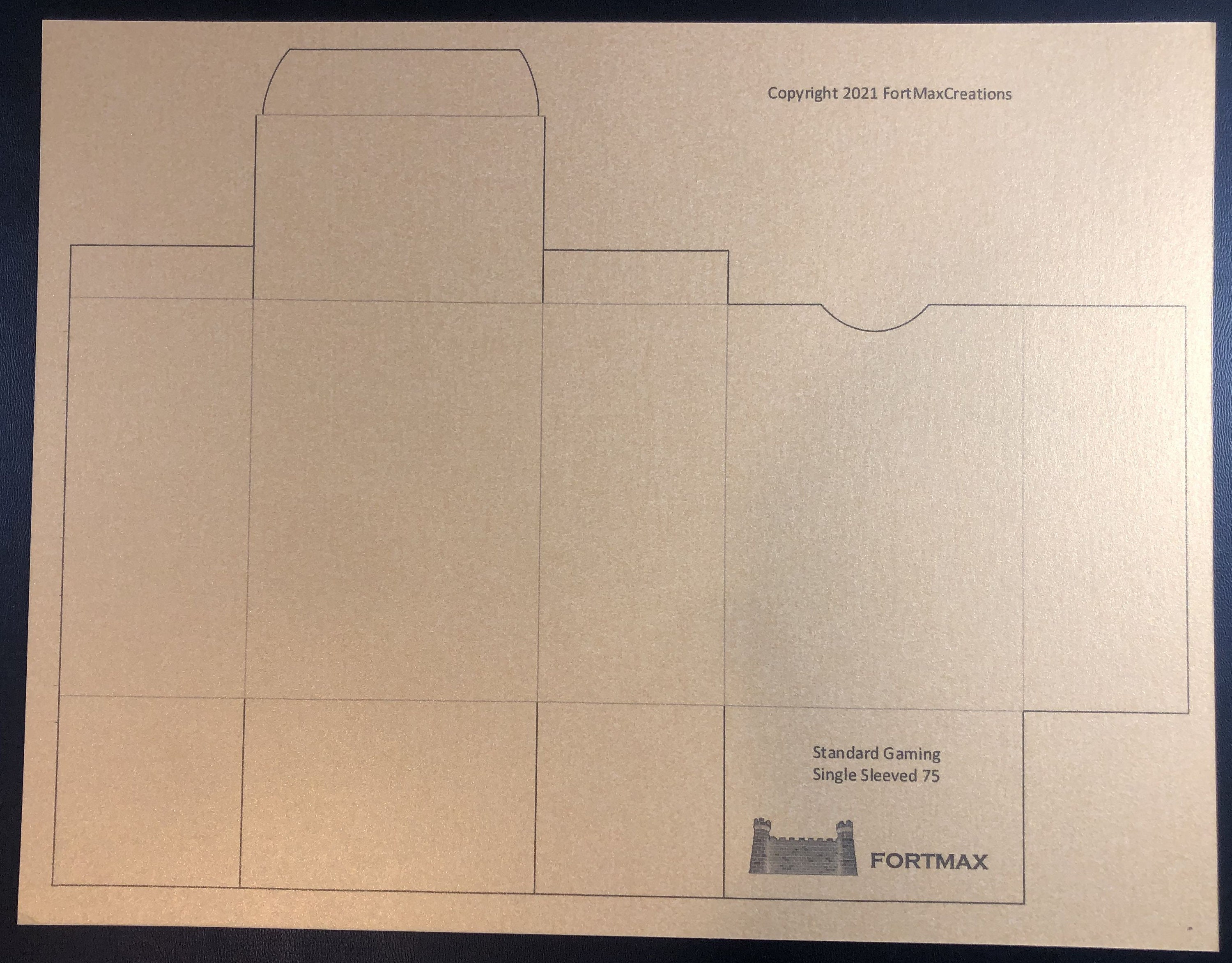 75 Card Magic Deck Box Template (for Standard Sleeved Decks) and for ...
