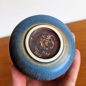 Gunnar Nylund ARI Vase Beautiful BLUE Brown Hare's Glazed Vintage ...