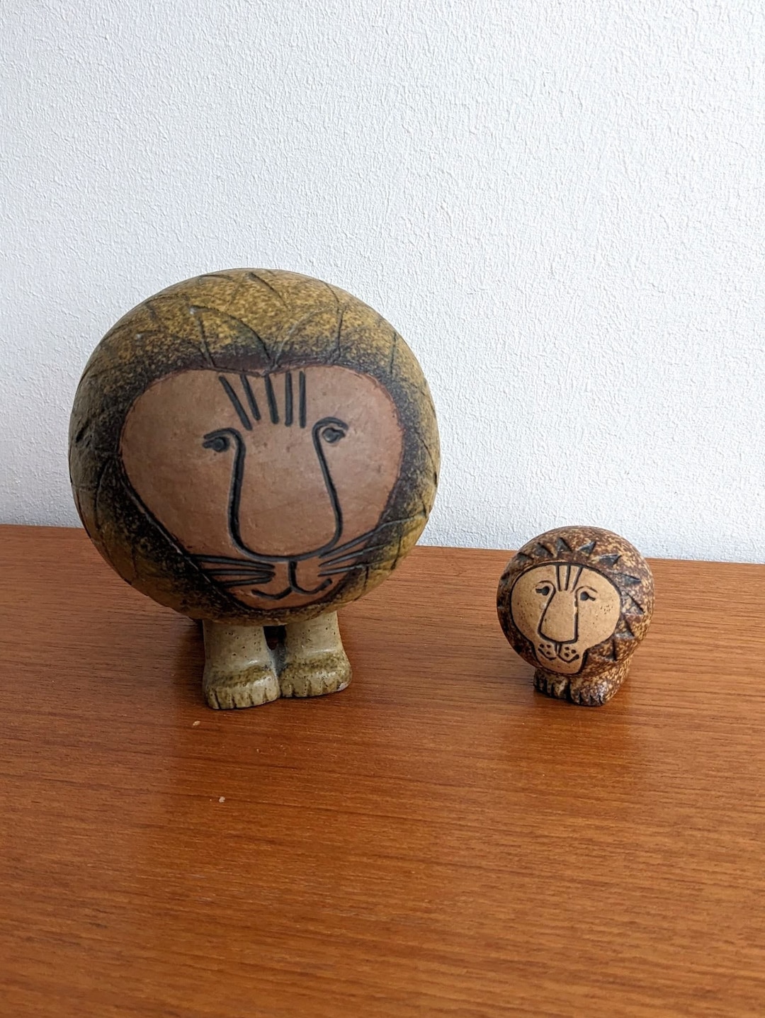 Vintage Lisa Larson Pair Lion Lejon Gustavsberg Ceramic Studio Charming ...