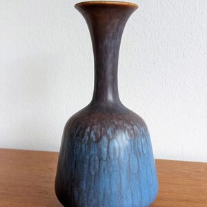 Gunnar Nylund ARI Vase Beautiful BLUE Brown Hare's Glazed Vintage ...