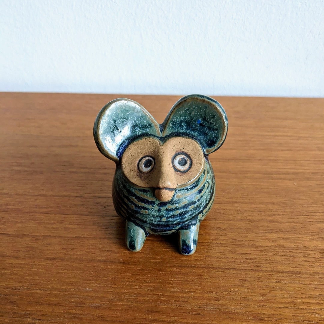 Vintage Lisa Larson Ghost Mouse Menagerie Series Spökmus Cute Figurine ...