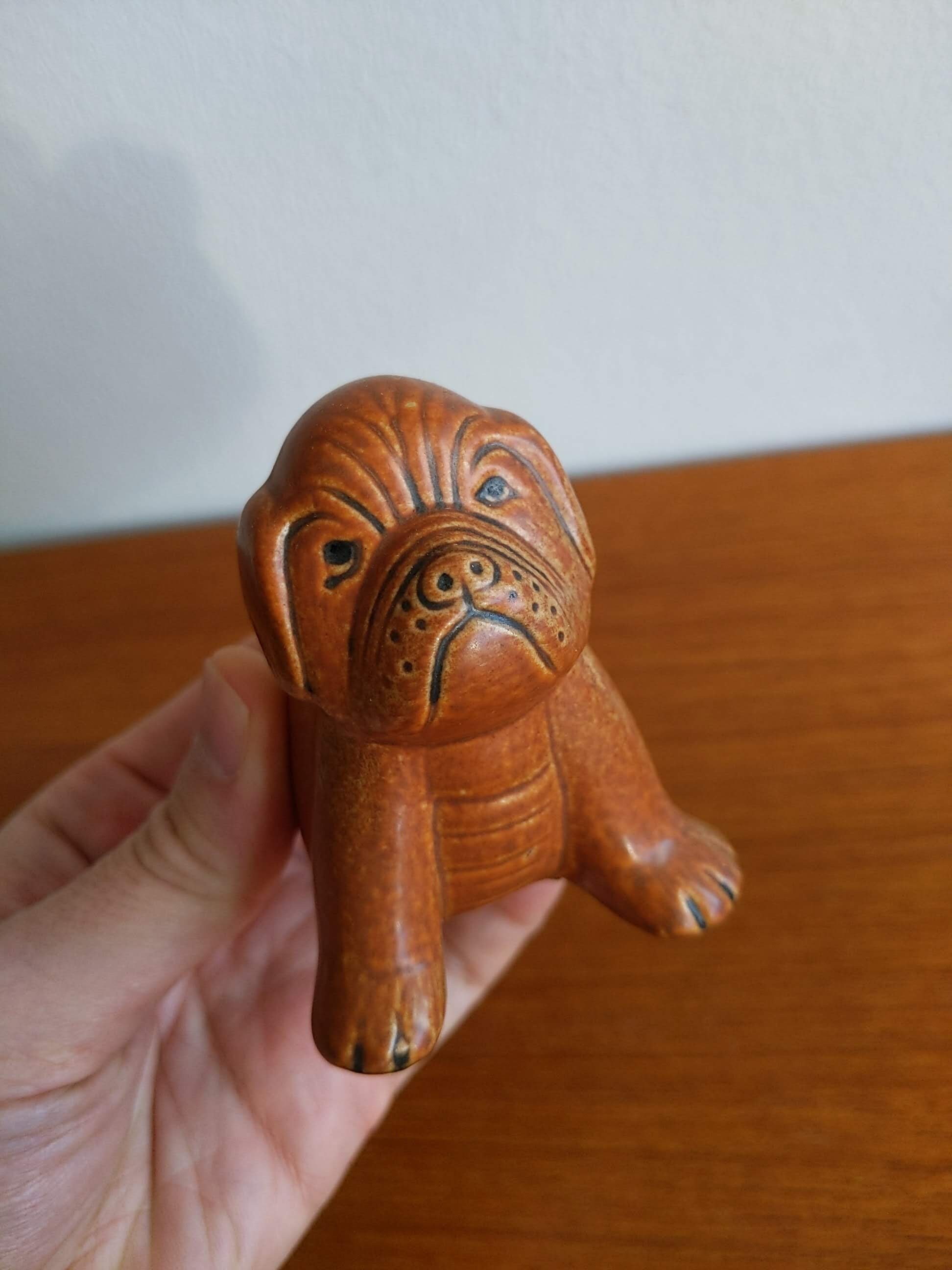 Lisa Larson Dog Hund Gustavsberg Gorgeous Small Copper - Etsy