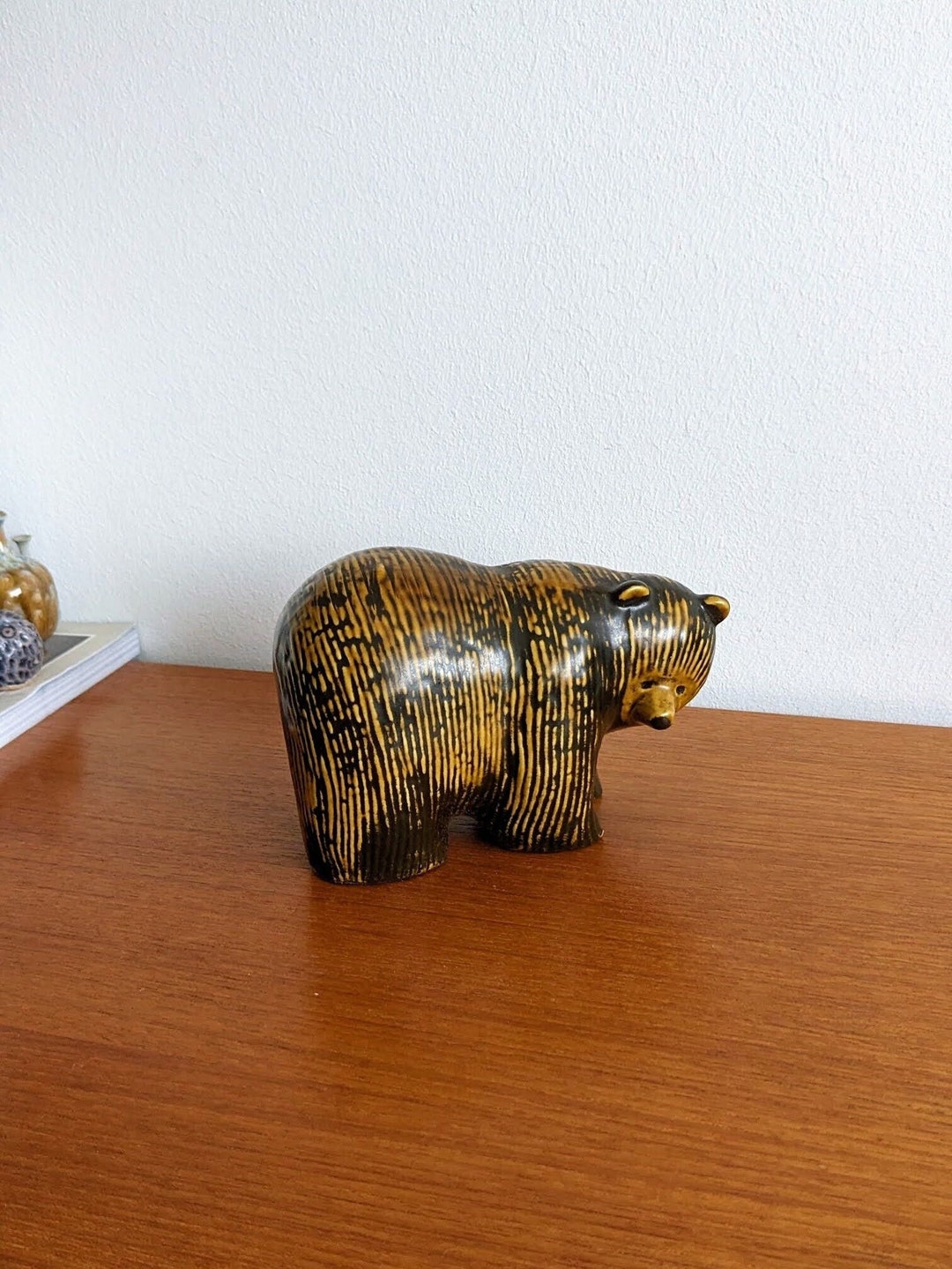 Lisa Larson Midi Bumpy Bear Vintage Gustavsberg Skansen/nordic Zoo Series 1970s Original Mid ...