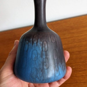 Gunnar Nylund ARI Vase Beautiful BLUE Brown Hare's Glazed Vintage ...