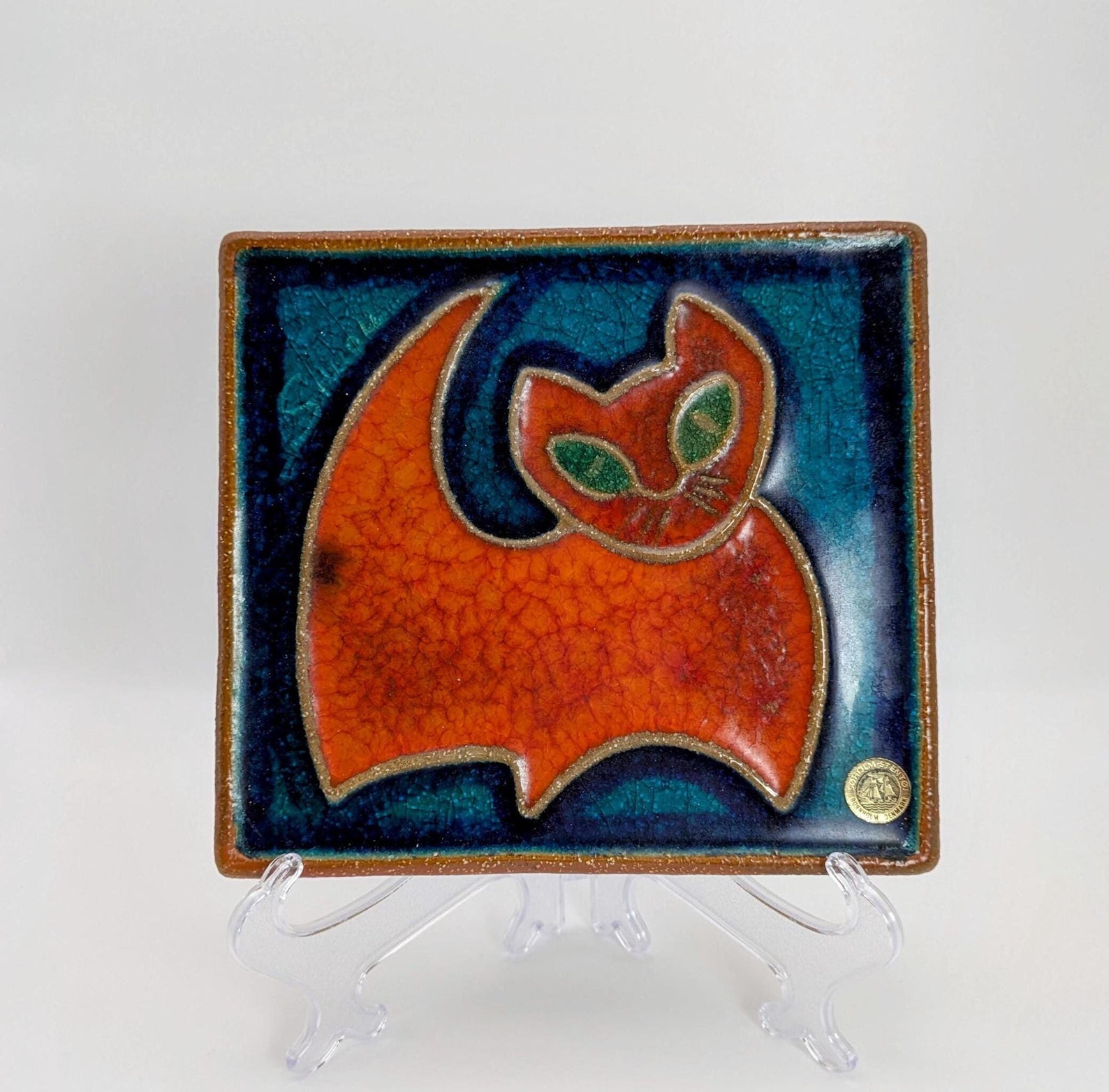 Danish Modern CAT Wall Plate Josef Joseph Simon Søholm Bornholm Retro ...