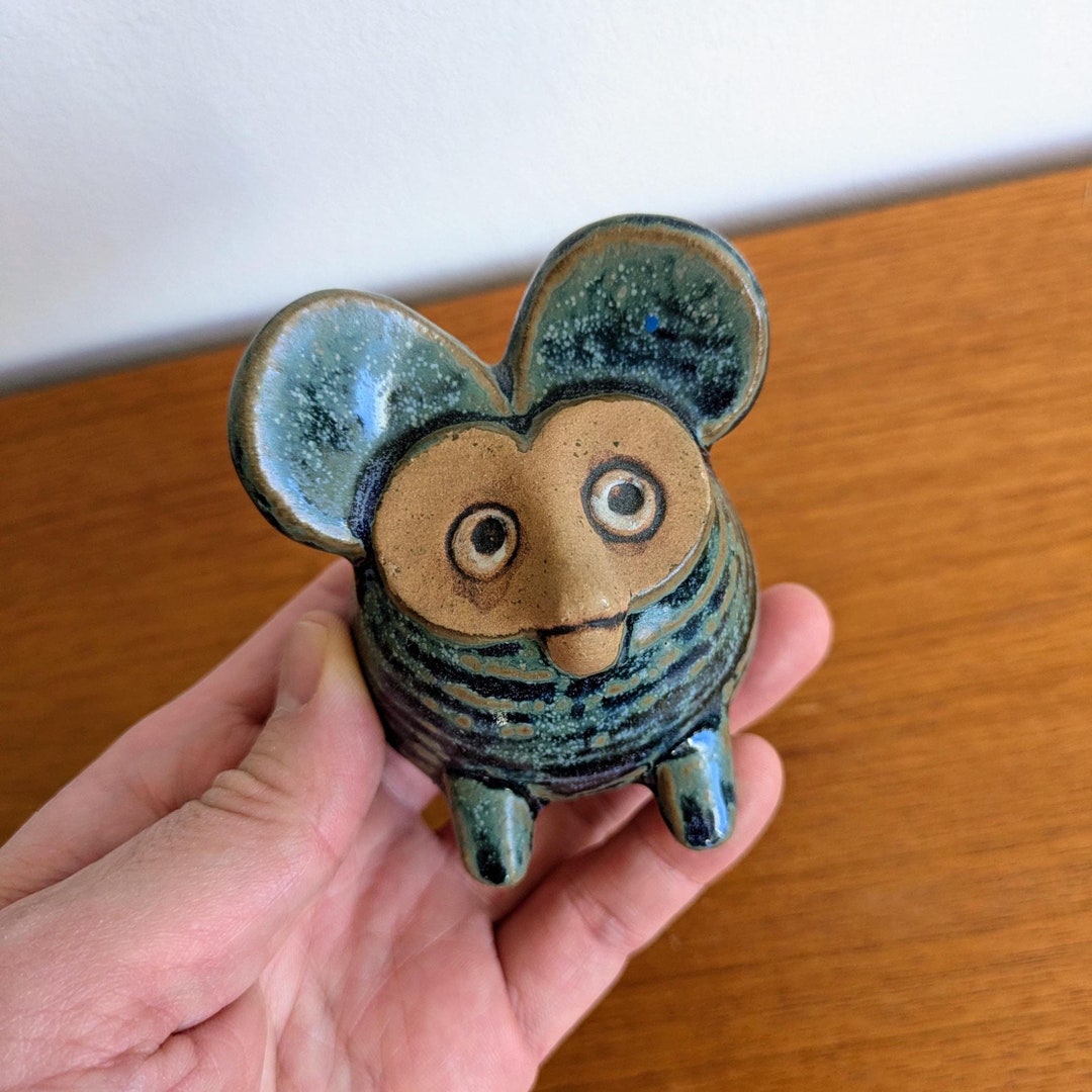 Lisa Larson Ghost Mouse - RARE Menagerie Series - Spökmus Figurine ...