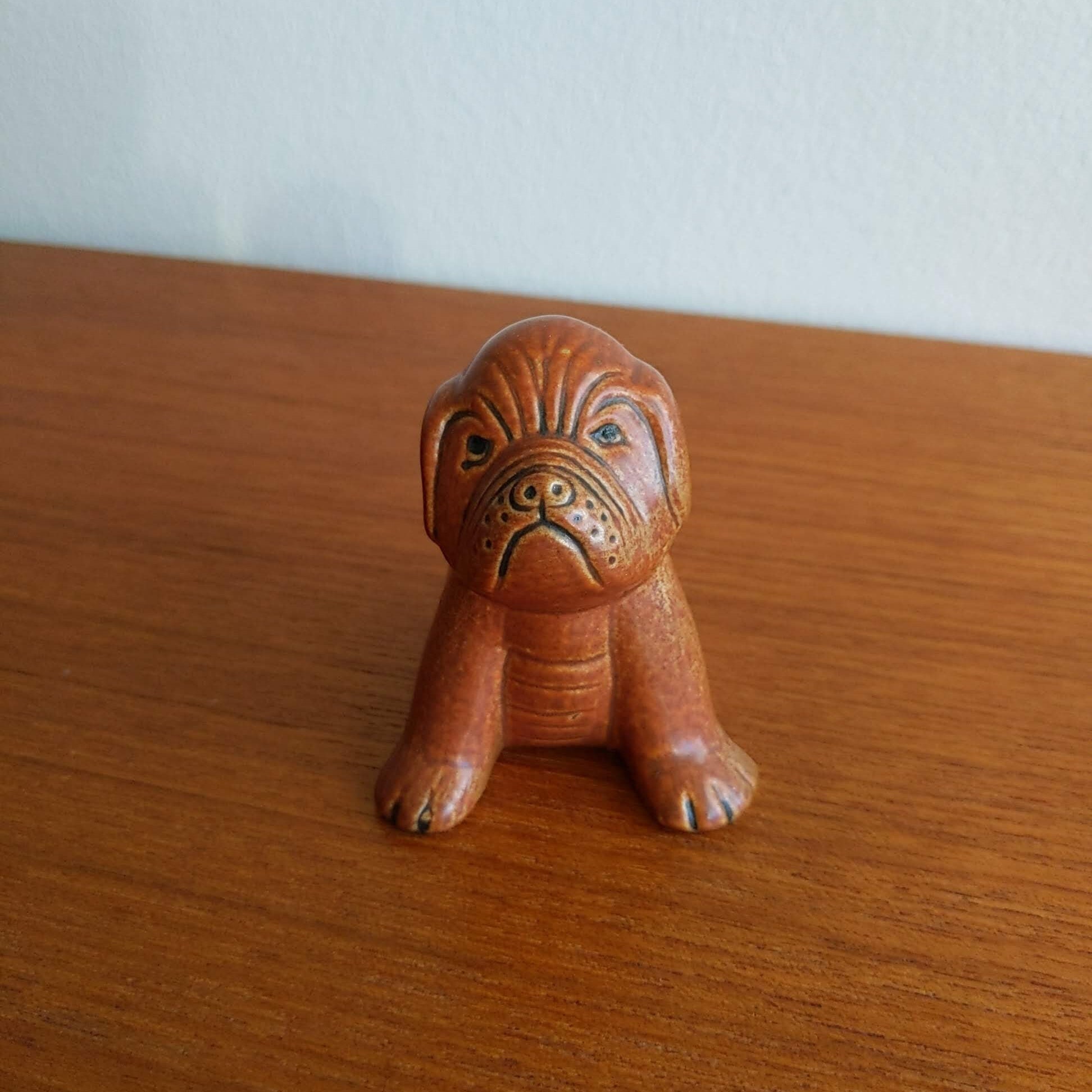 Lisa Larson Dog Hund Gustavsberg Gorgeous Small Copper - Etsy