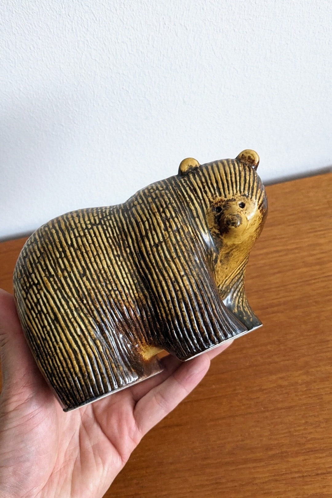 Lisa Larson Midi Bumpy Bear - Vintage Gustavsberg - Skansen/nordic Zoo Series - 1970s Original ...