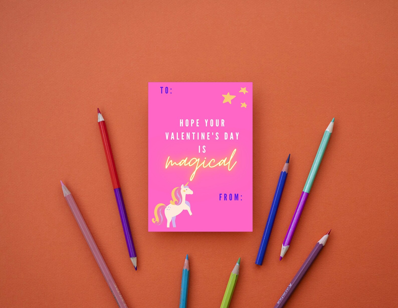 Unicorn Valentines Day Card for Kids I Valentines Cards for School I ...