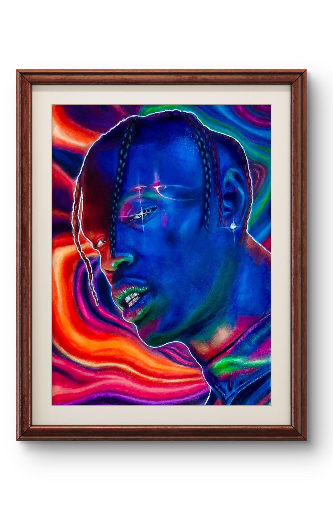 Travis Scott Art Print Trippy Art Psychedelic - Etsy
