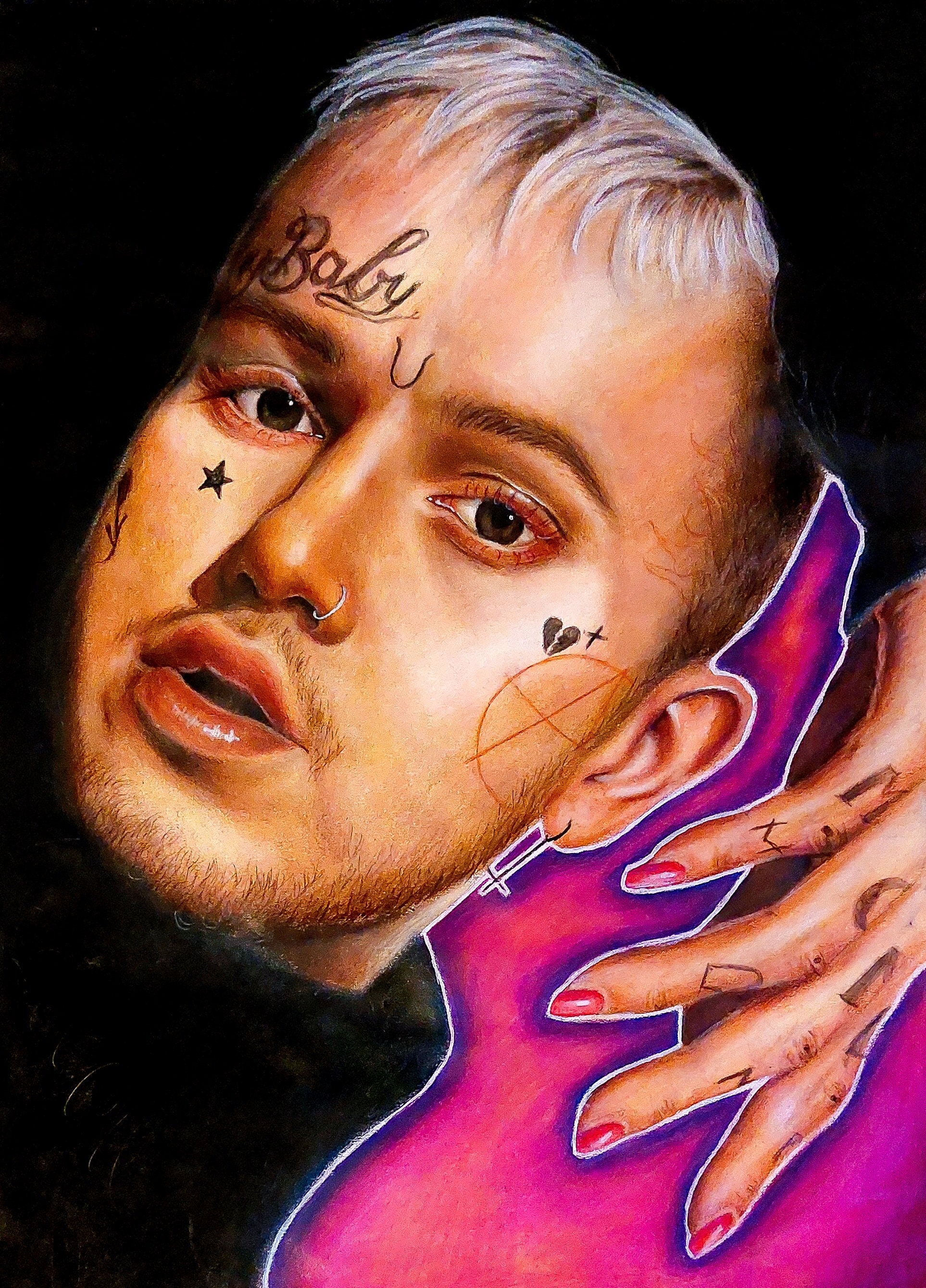 Lil Peep Art Print Poster - Etsy