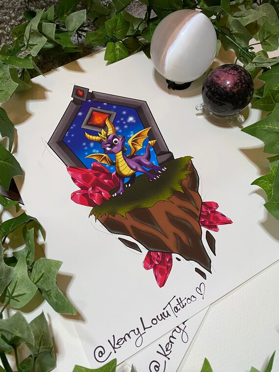Spyro Tattoo Design Print - Etsy