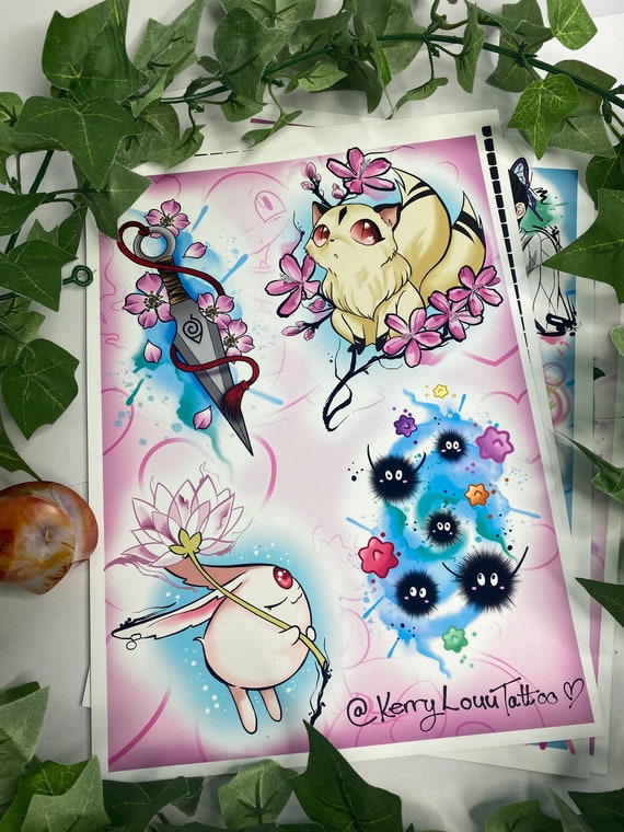 Anime Inspired Flash Art - Etsy