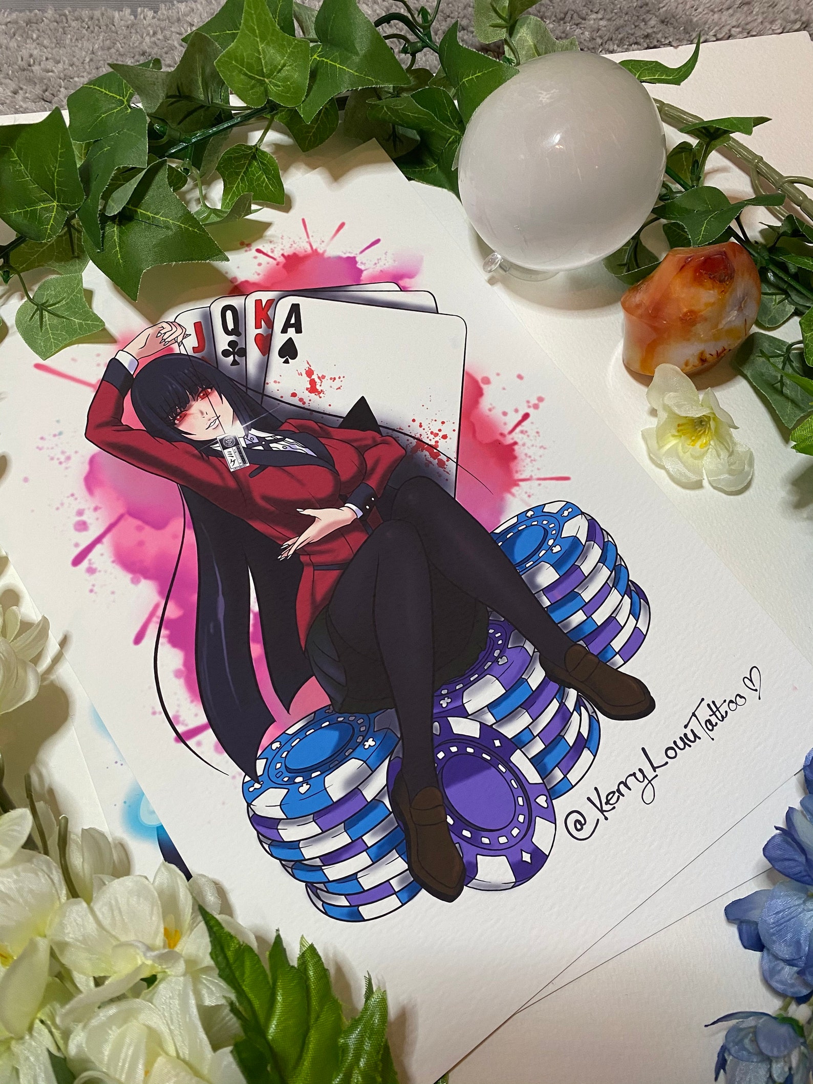 Kakegurui Tattoo Design Print - Etsy