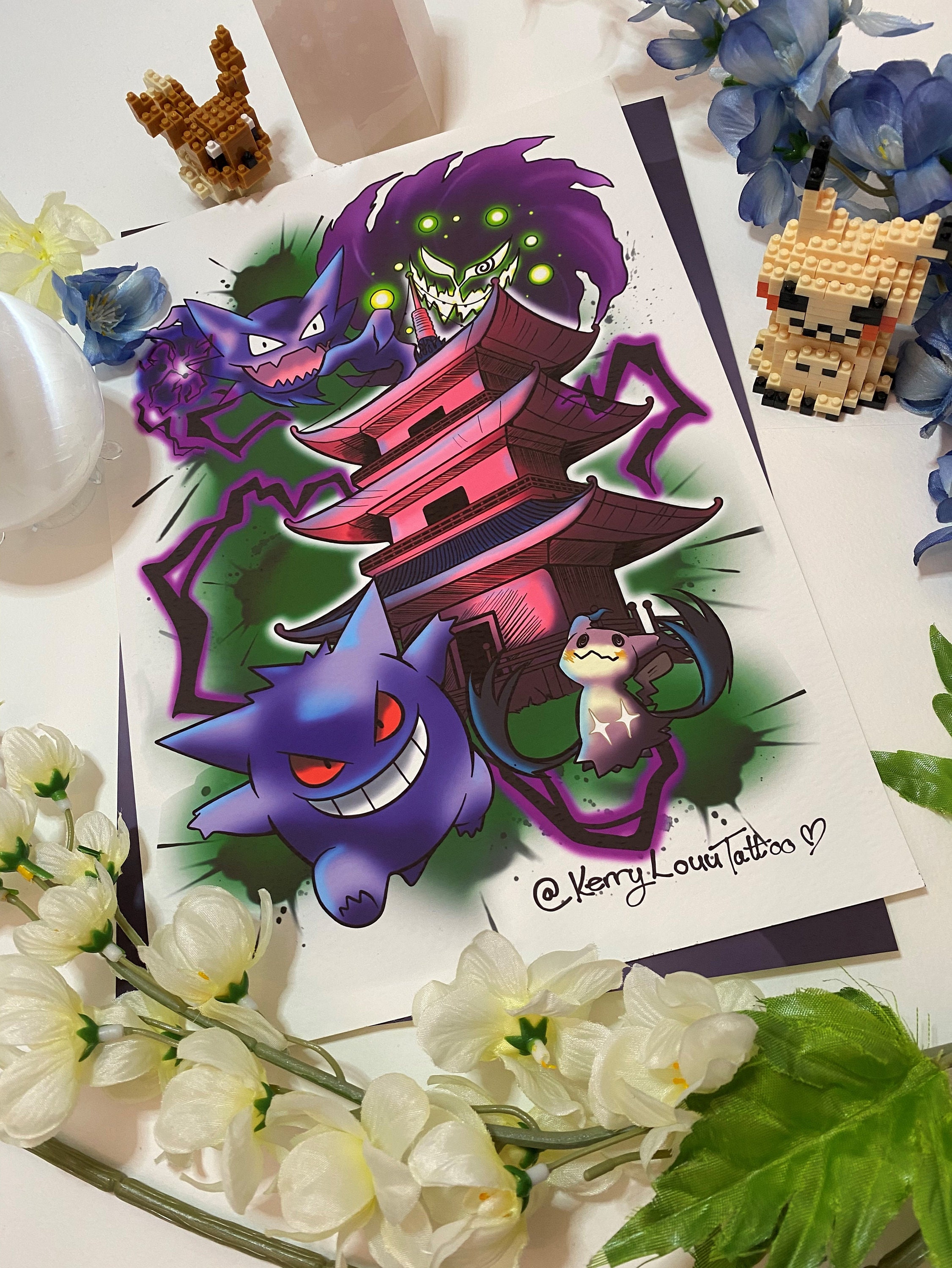 Gengar Haunter Gastly Tattoo
