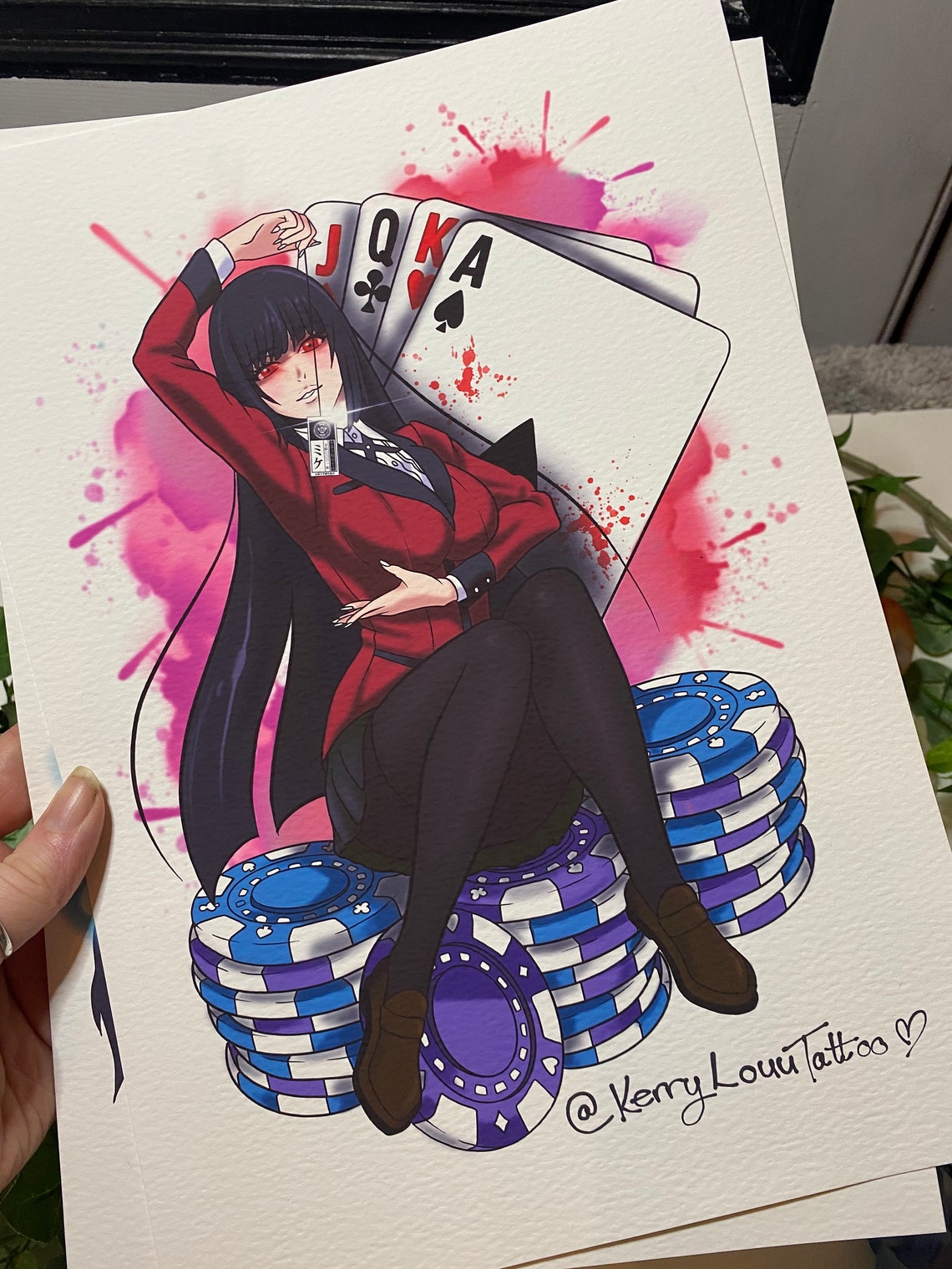 Kakegurui Tattoo Design Print - Etsy