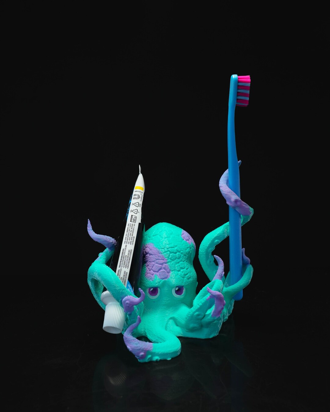 Octopus Toothbrush Holder - Standing | 3D Printed | Single Color - Etsy