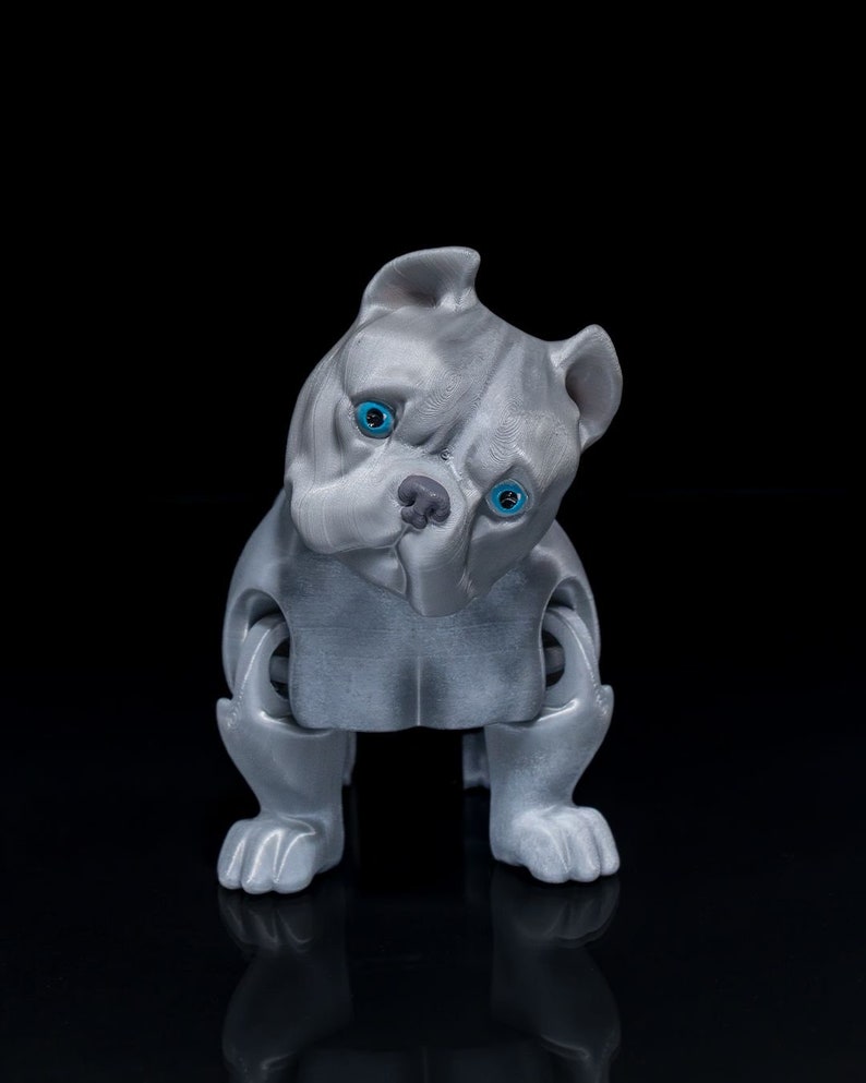 American Bully Articulating 3d Printed Toy. Comes With - Etsy