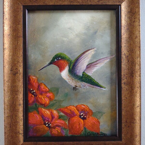 Hummingbird Painting - Etsy
