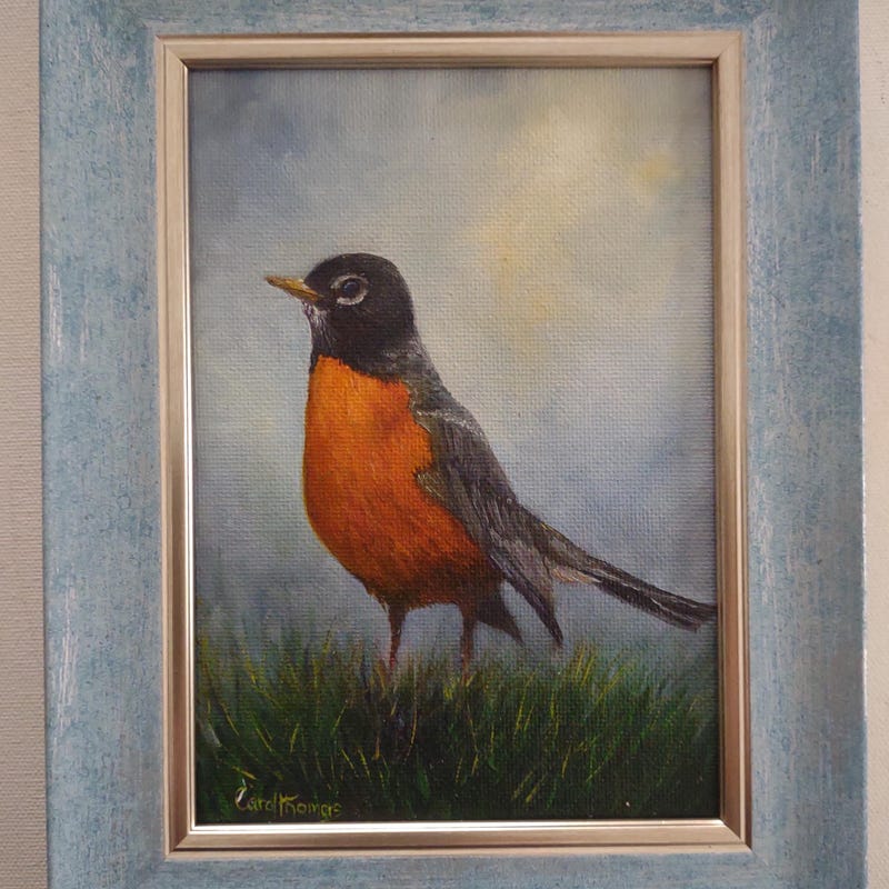Robin Painting - Etsy