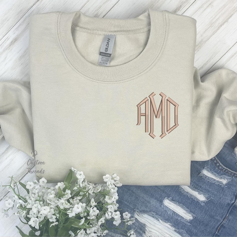 Monogram Sweatshirt - Etsy