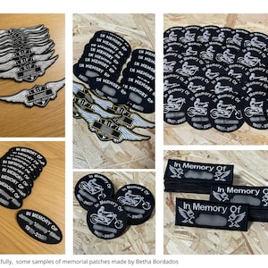 Biker Memorial Custom Patch - in Memory of Your Love One - 3 Styles - Etsy