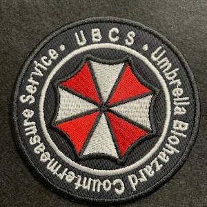 UBCS - Resident Evil - Umbrella Logo - Embroidered Patch - Iron/sew On ...