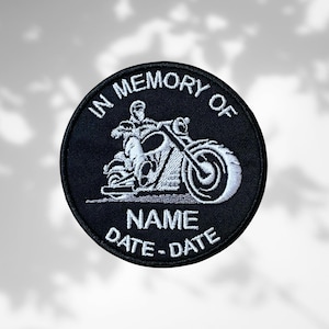 Biker Memorial Custom Patch - in Memory of Your Love One - 7 Styles - Etsy