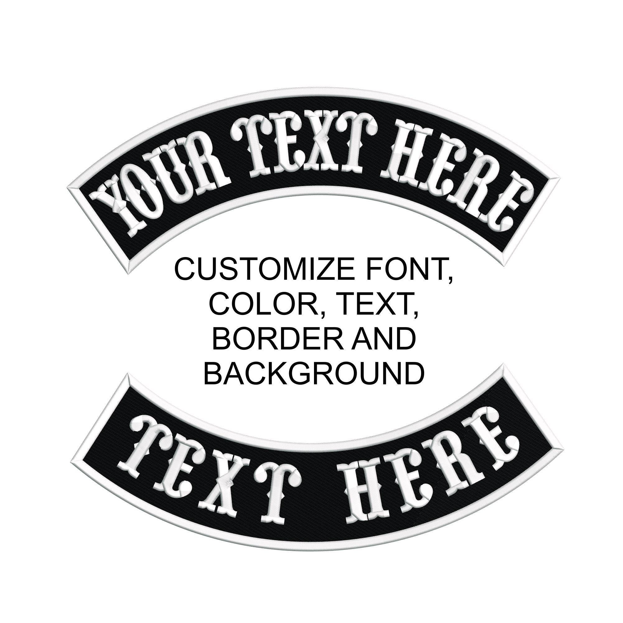 Custom Embroidered Rocker Patch: Iron/sew On, 6 Sizes - Etsy