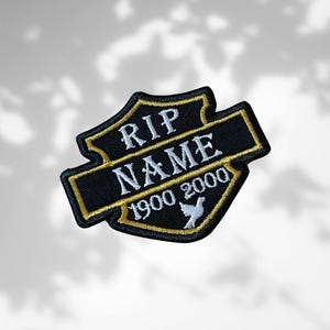 Biker Memorial Custom Patch - in Memory of Your Love One - 7 Styles - Etsy