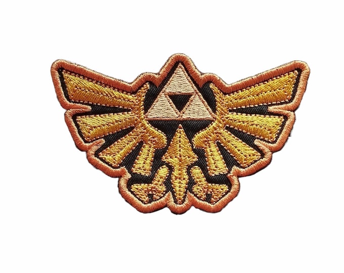 Zelda Hyrule Wingcrest Shield Iron-on Embroidered Patch, Triforce ...