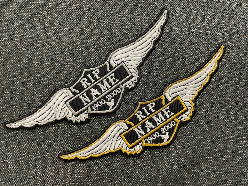 Biker Memorial Custom Patch - in Memory of Your Love One - 3 Styles - Etsy