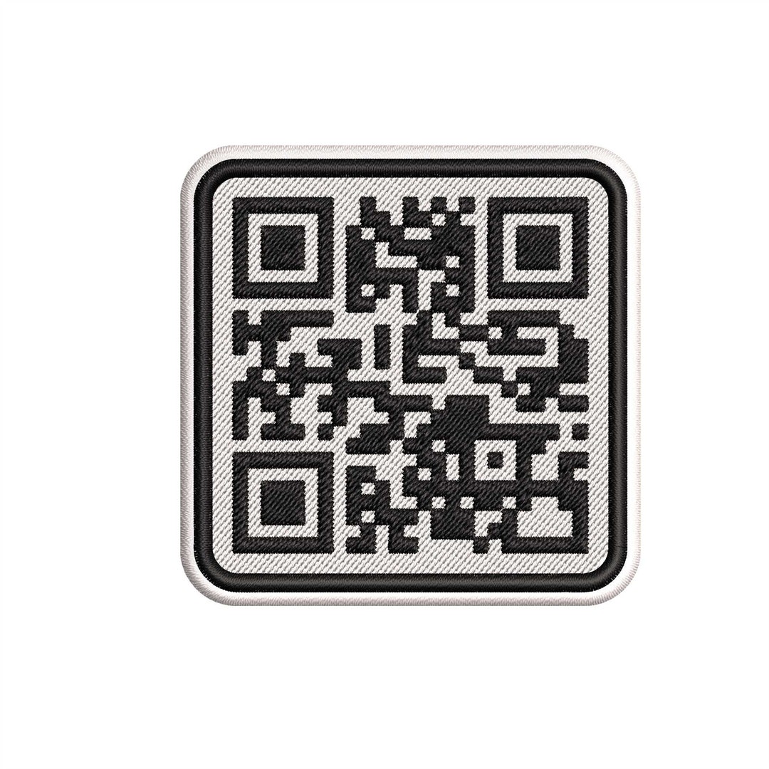 Custom Static QR Code - Embroidery Patch - 4 Sizes - Hook and Loop ...