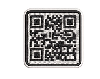 Custom STATIC Link QR Code Embroidery Patch, Sew-on Iron-on Hook ...