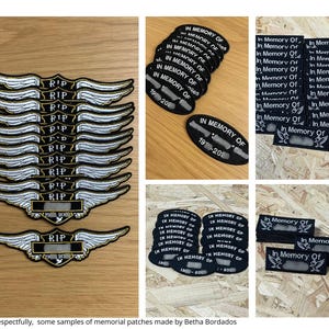 Biker Memorial Custom Patch - in Memory of Your Love One - 3 Styles - Etsy