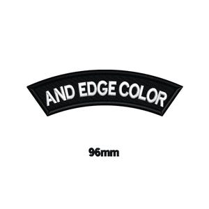Curved Patch 3.5" - Iron on or Hook/loop - Custom Text, Color and ...