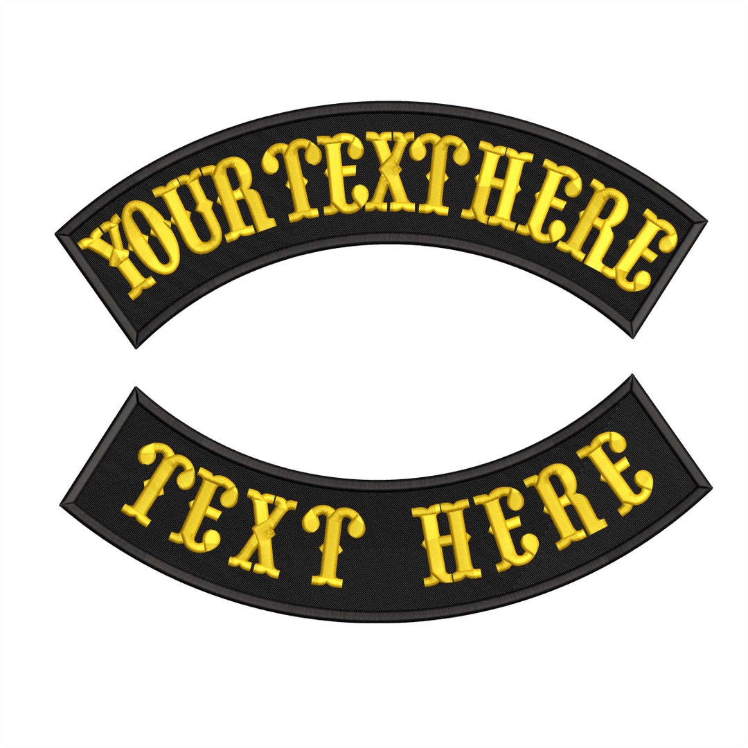 Custom Rocker Patch Top/botton Rocker Patch Iron/sew on Embroidered ...