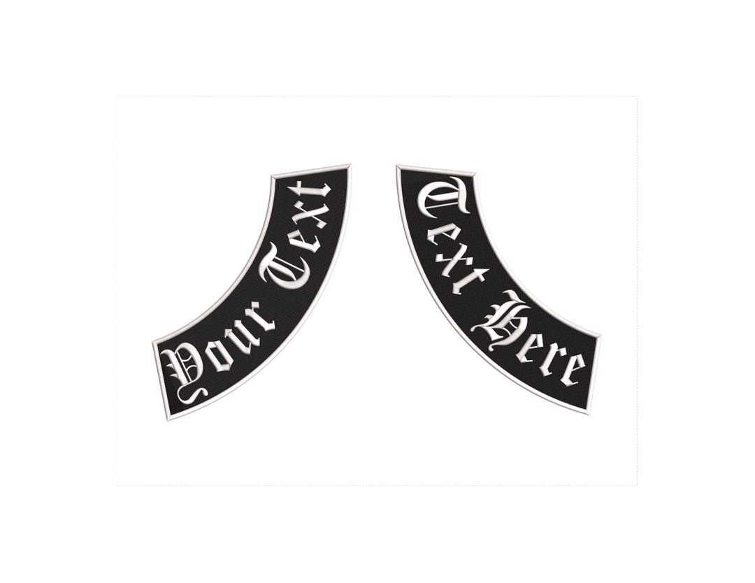 Custom Side Rocker Patch - L/R - Iron/sew on - Embroidered Patches - 6 ...