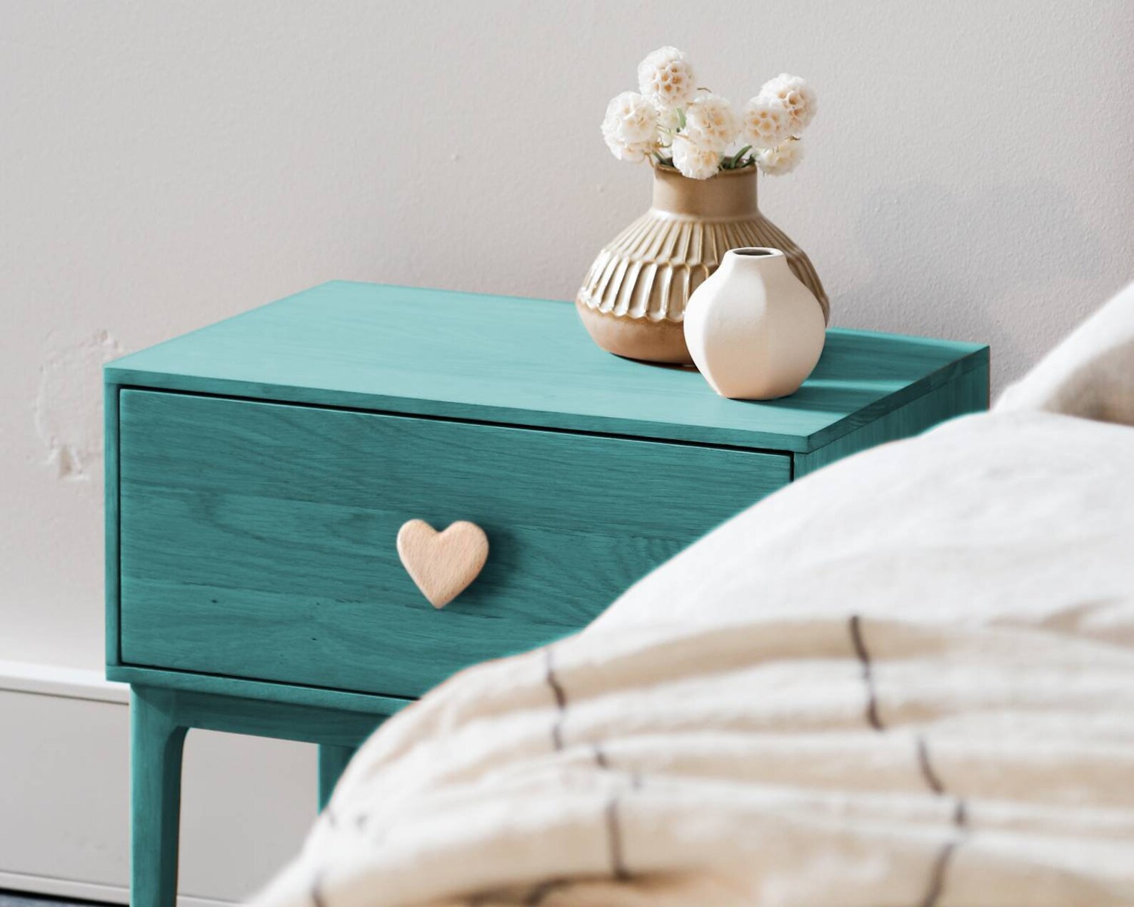 Wood Drawer Knobs Heart Knobs Boho Drawer Knobs Natural Knobs | Etsy