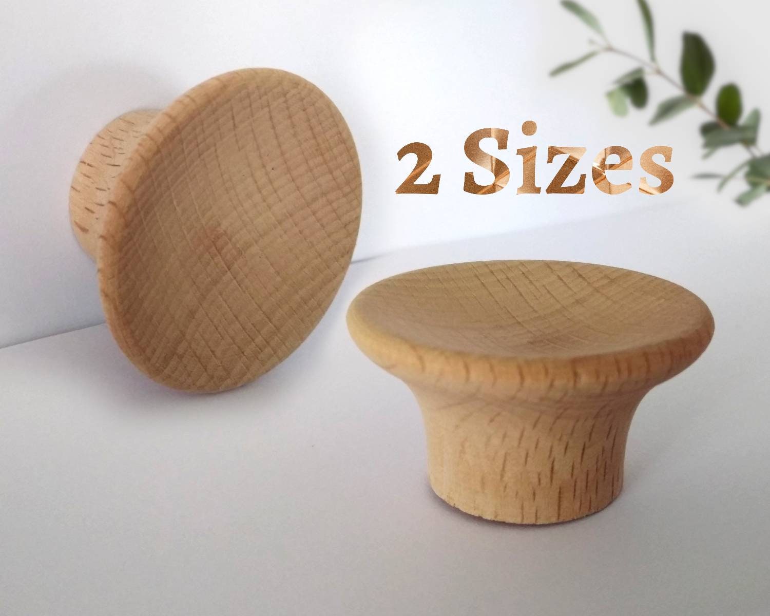 Wood Drawer Knobs Concave Knobs 1.7 1.9 45 55mm | Etsy