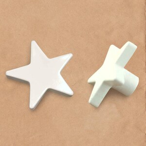 Star Drawer Knobs, Ceramic Nursery Knobs, Boho Drawer Knobs, Large ...